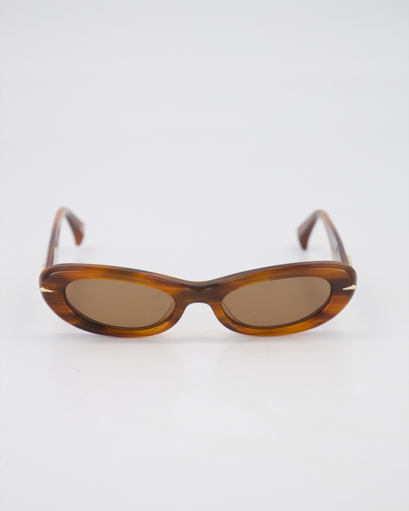 LE SPECS LUXE - SLIM OVAL ’NUMERO UNO’ SUNGLASSES /TEAK - la boutique eyewear